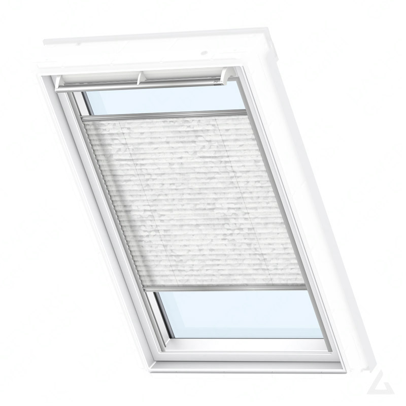 VELUX Plissee solar FSL SK06 1256S Weiß gemustert, Schiene alu günstig ...